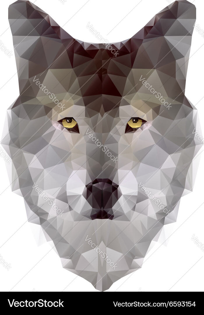 Geometric Wolf Head Royalty Free Vector Image - VectorStock