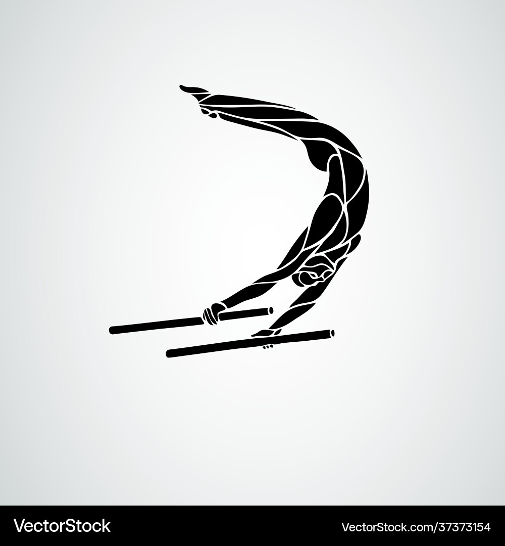 Parallel bars gymnastics Royalty Free Vector Image