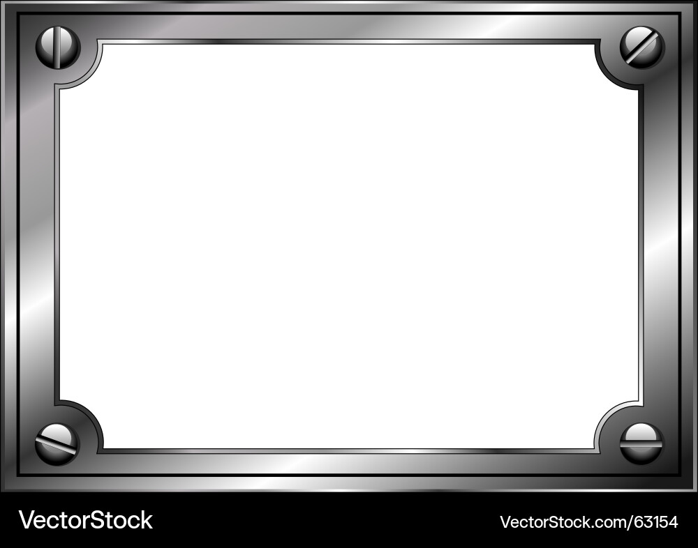 Steel frame Royalty Free Vector Image - VectorStock
