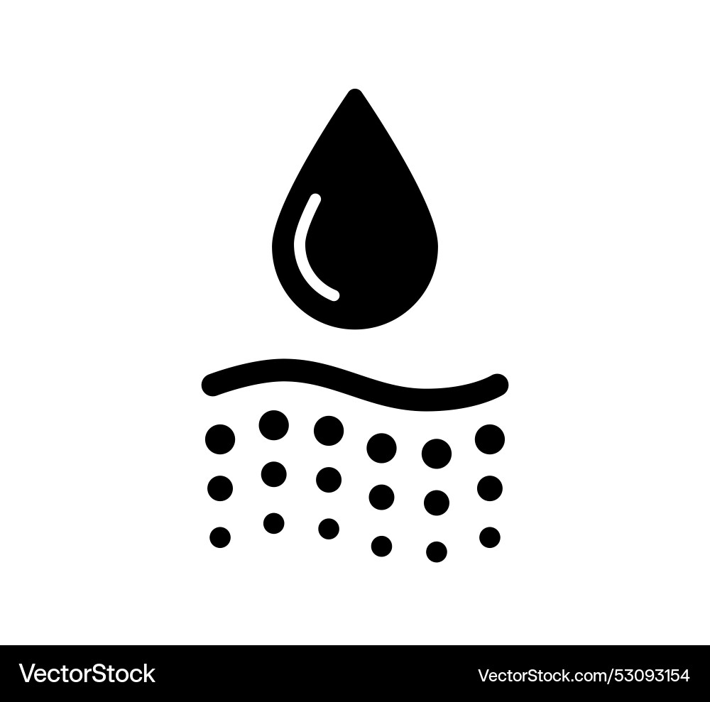 Water absorbent icon skin deep hydration symbol Vector Image