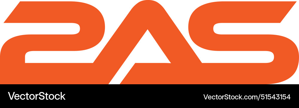 Zas letters logo design zas logo as logo Vector Image