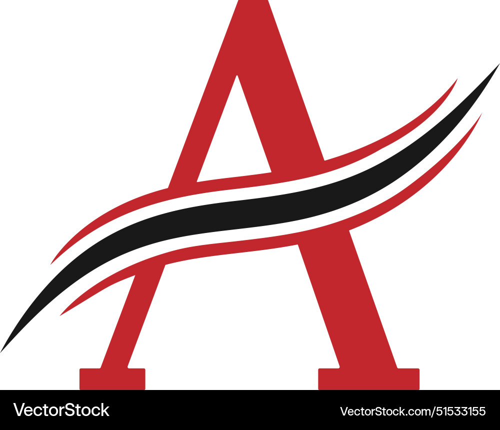 Abstract a logo design letter icon Royalty Free Vector Image