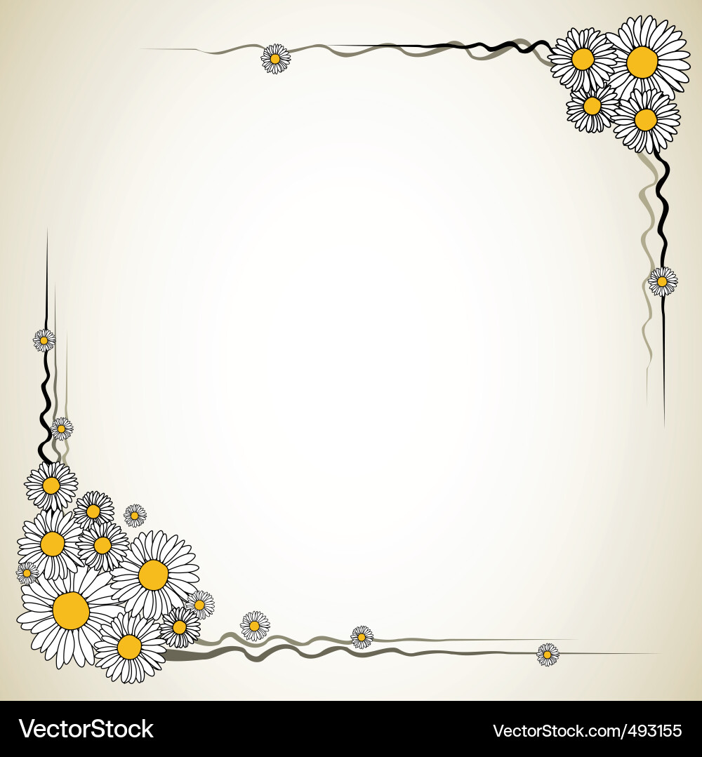 Flower frame Royalty Free Vector Image - VectorStock