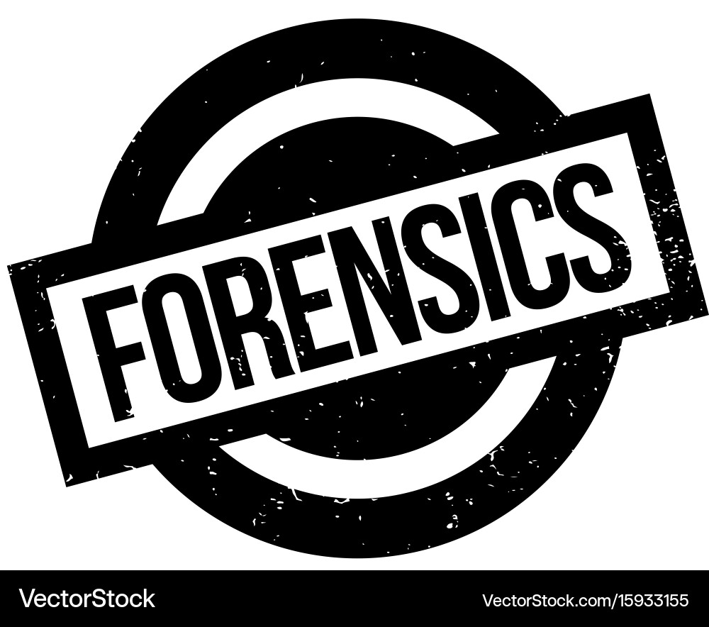 Forensics rubber stamp Royalty Free Vector Image