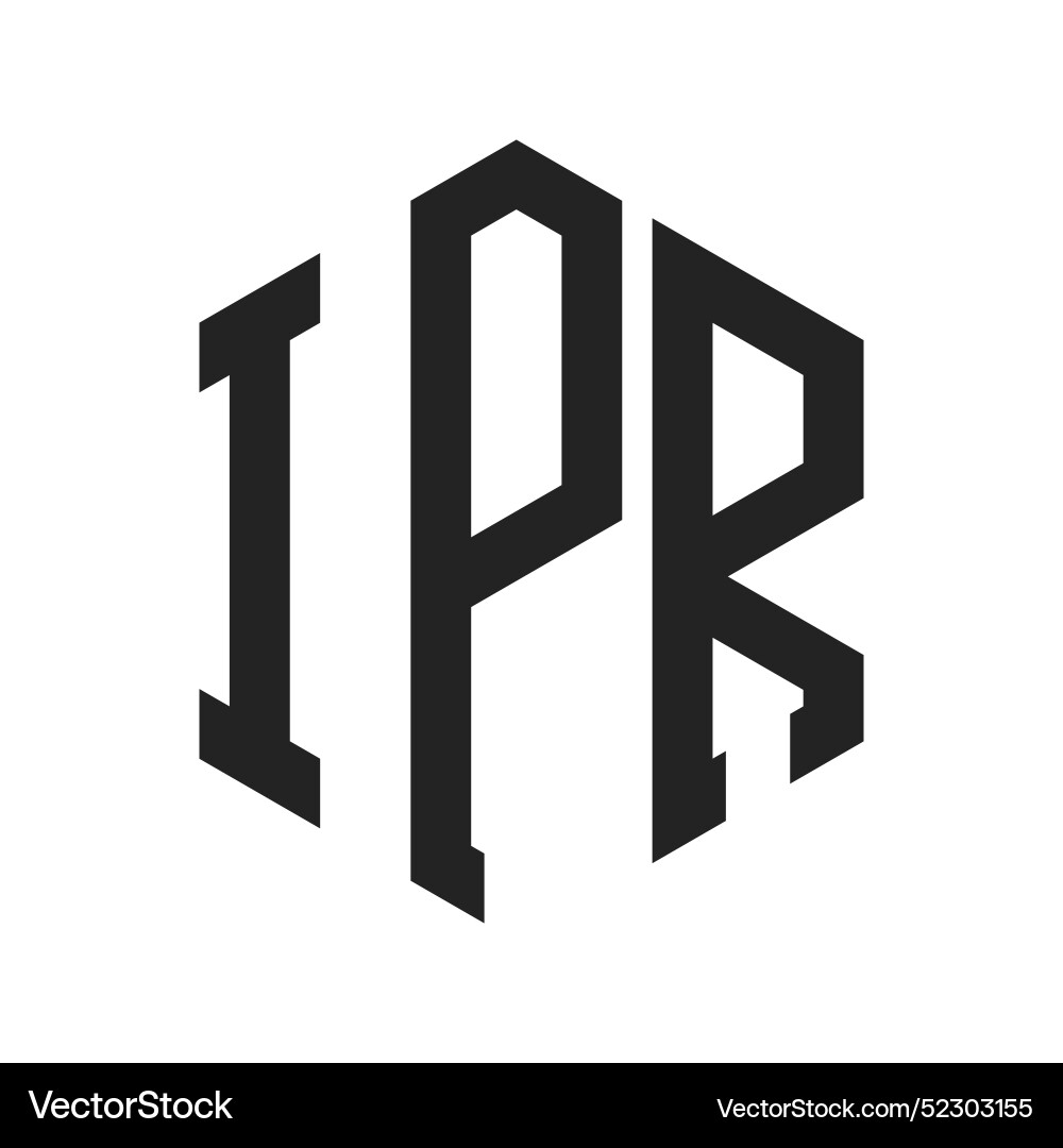 Ipr logo design initial letter monogram Royalty Free Vector