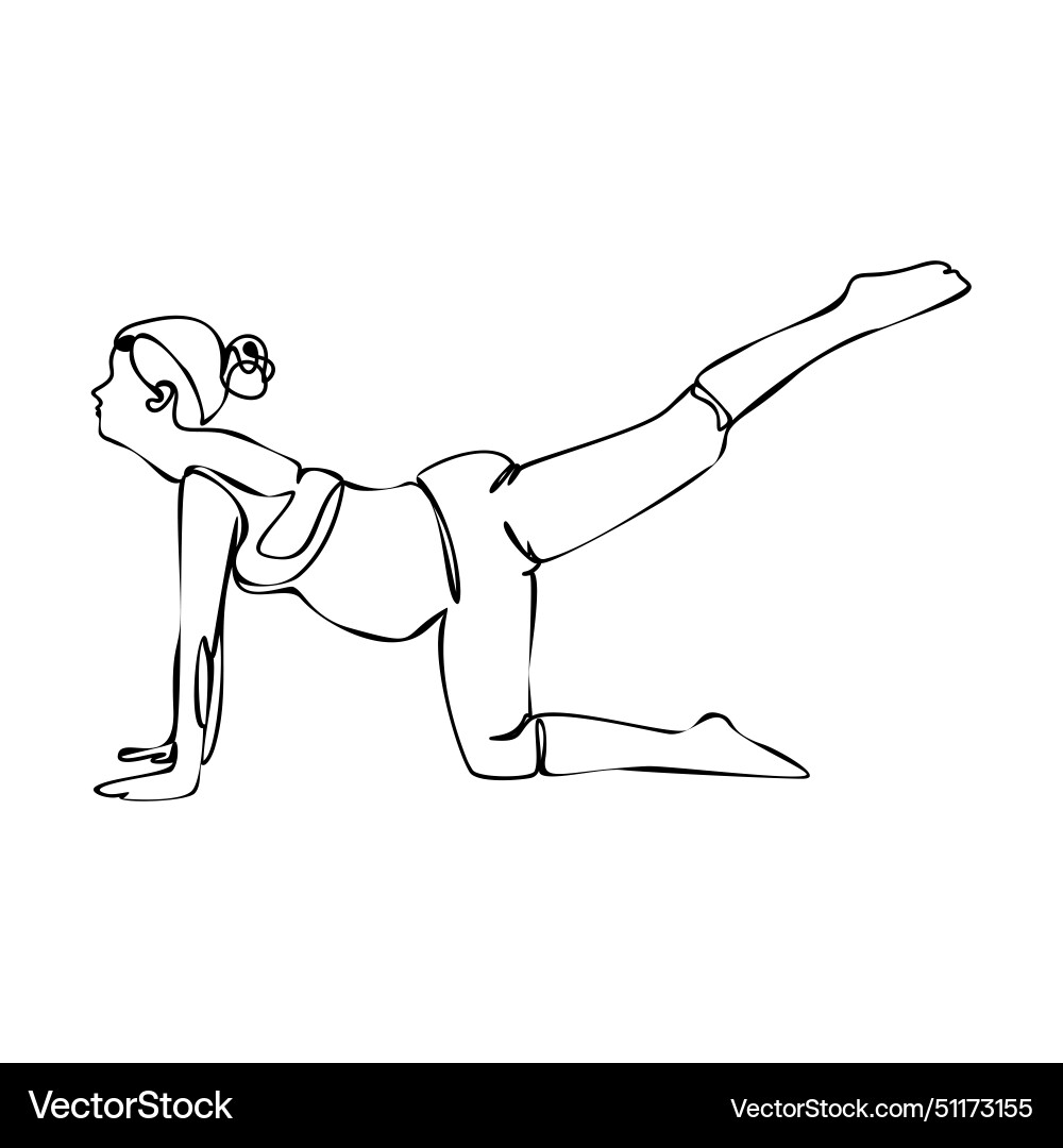 One continuous single drawing line Royalty Free Vector Image