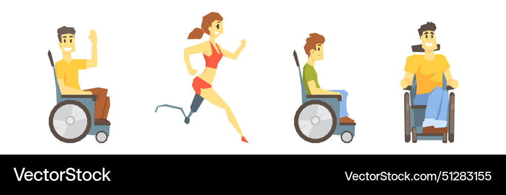 People with different disability and injury Vector Image