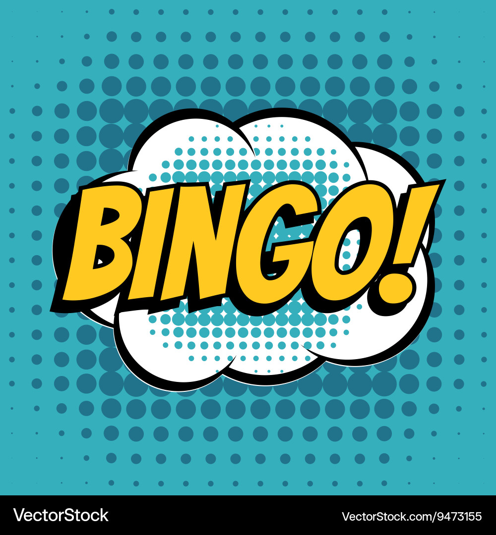 Retro Bingo Comic Bubble Royalty Free Vector Image