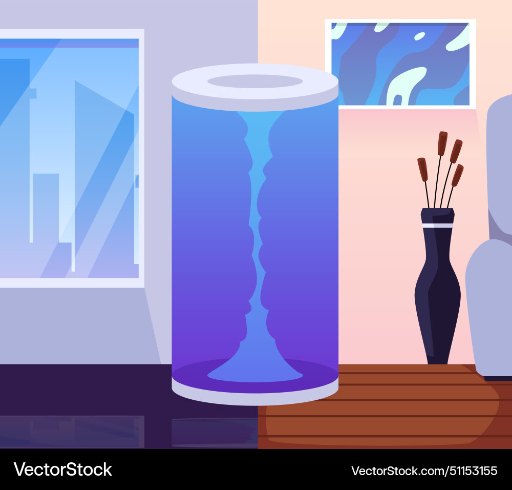 Showcases a portal with rays leading Royalty Free Vector