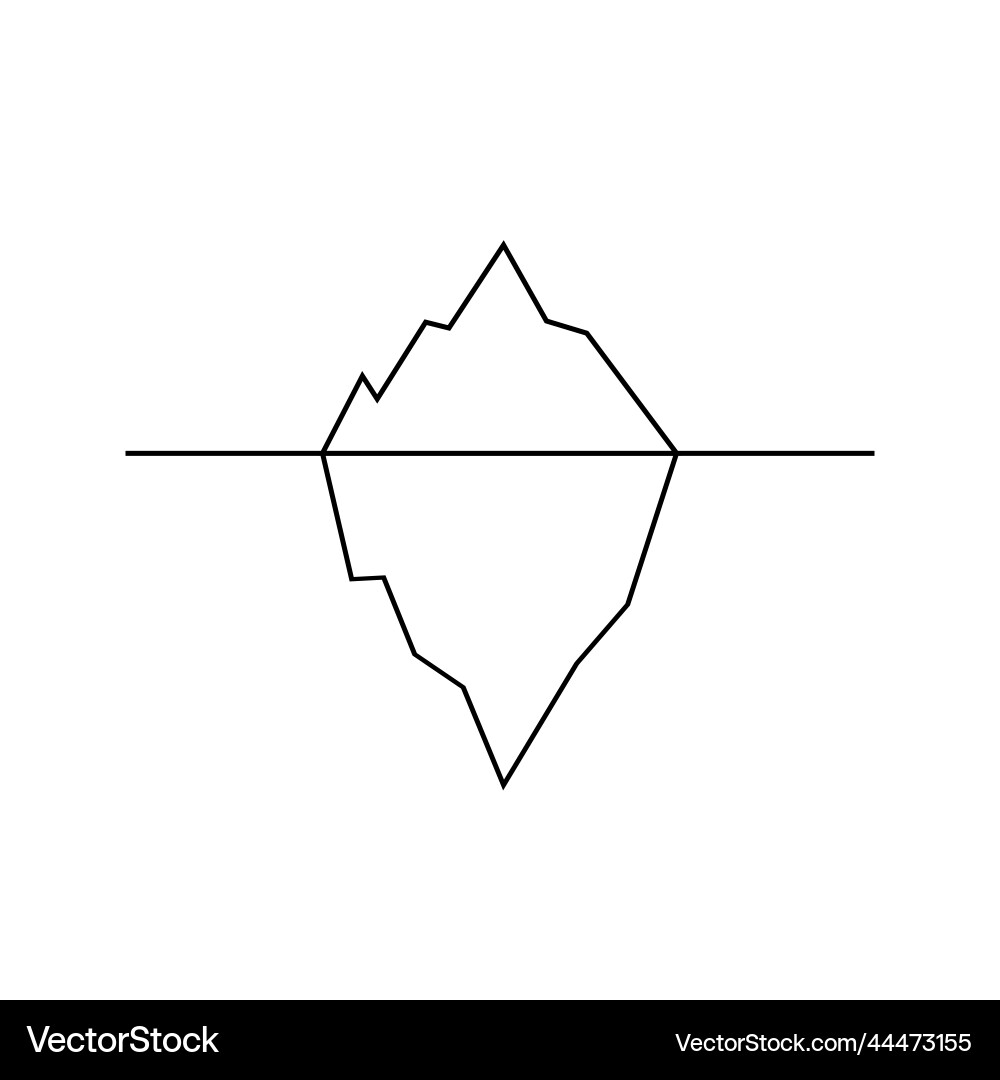 Simple iceberg icon design Royalty Free Vector Image