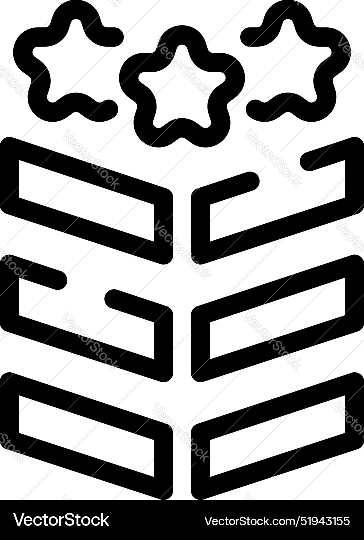 Three stars ranking system representing high Vector Image