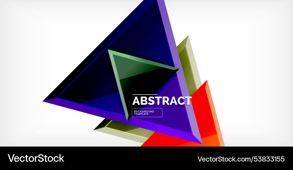 Triangle glass shapes geometric abstract Vector Image
