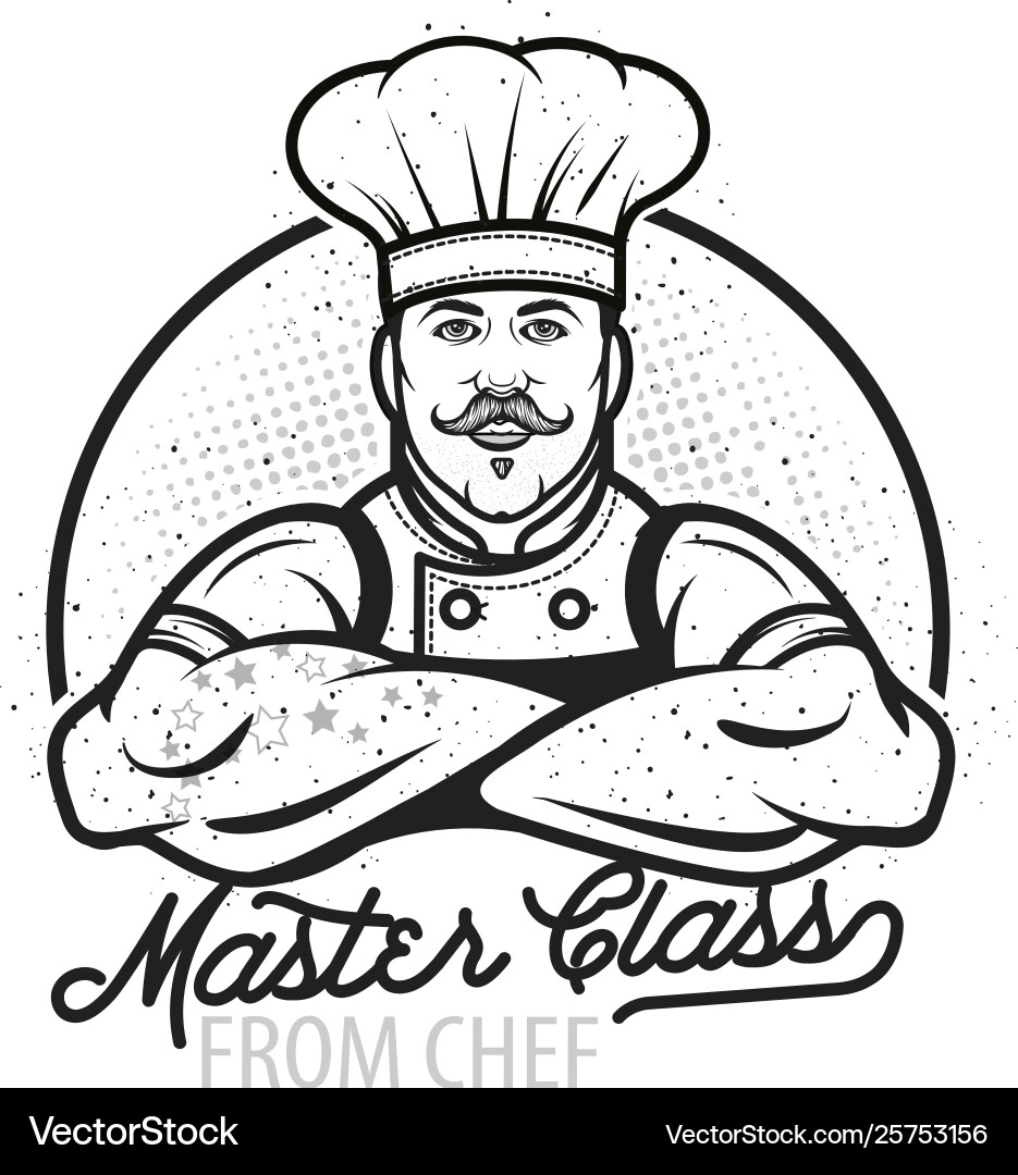 Cooking vintage logo class template Royalty Free Vector