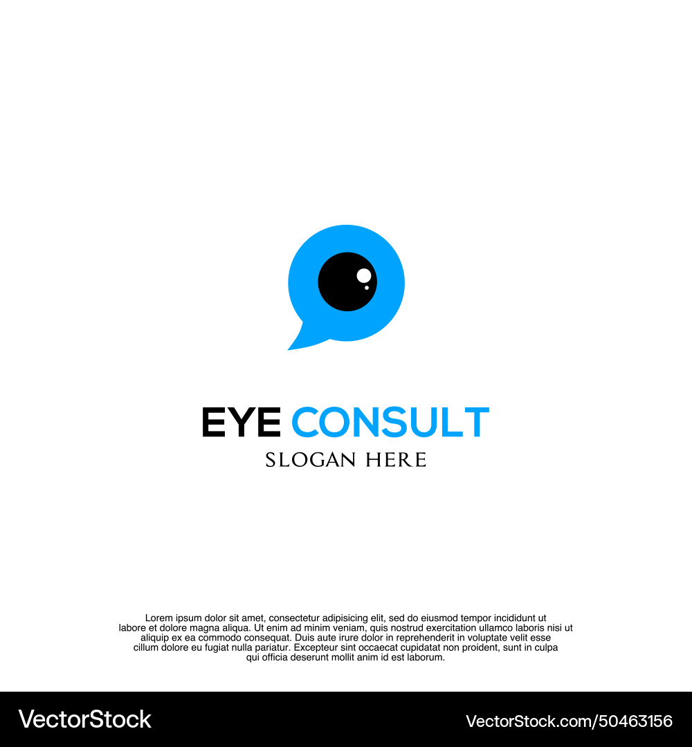 Eye consulting logo design concept modern Vector Image