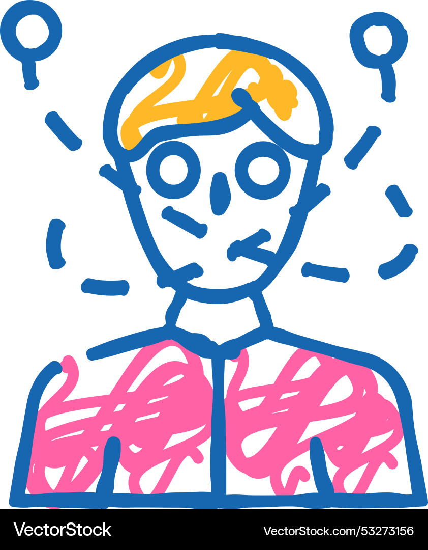 Madness guy icon doodle Royalty Free Vector Image