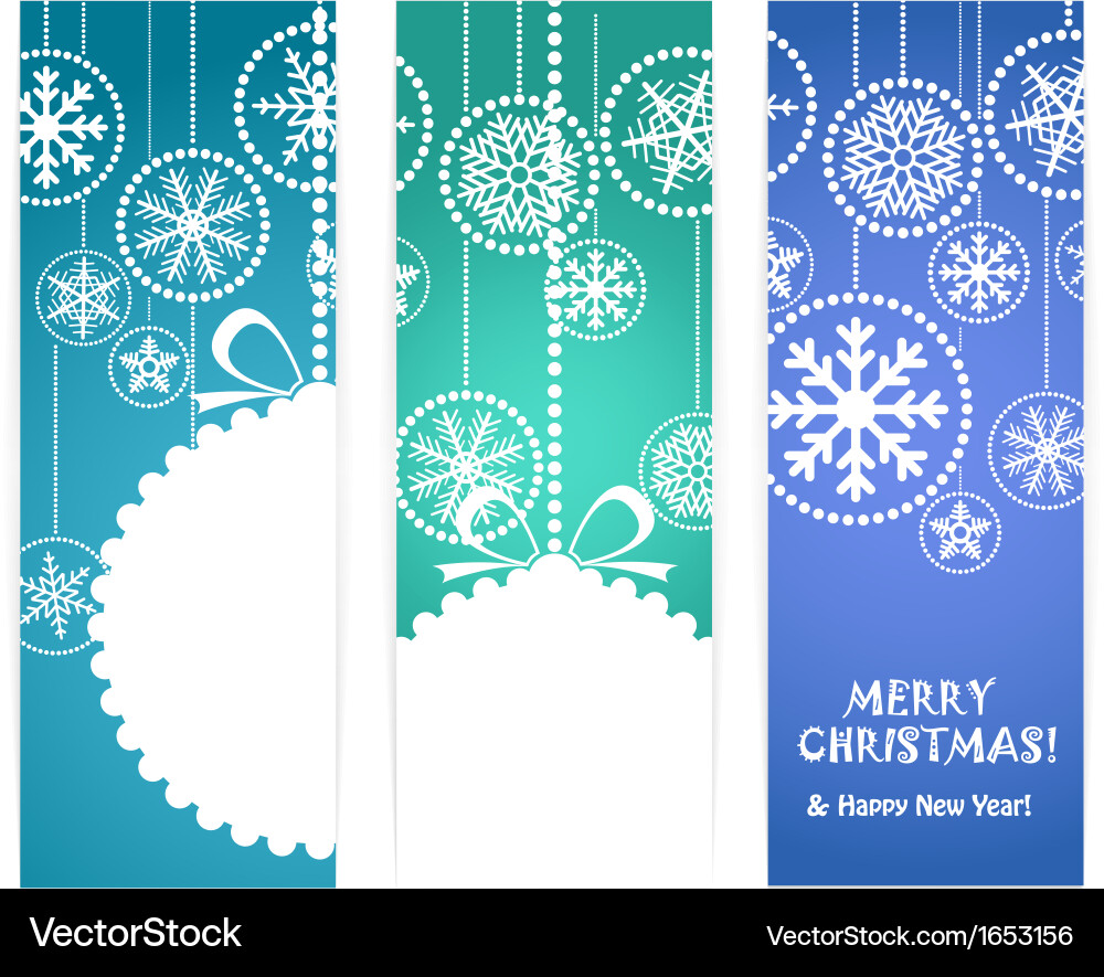Set of vertical christmas banners Royalty Free Vector Image