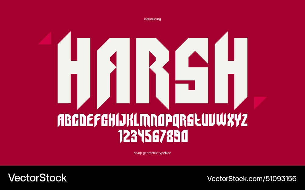 Sharp and bold display font for logo gothic or Vector Image