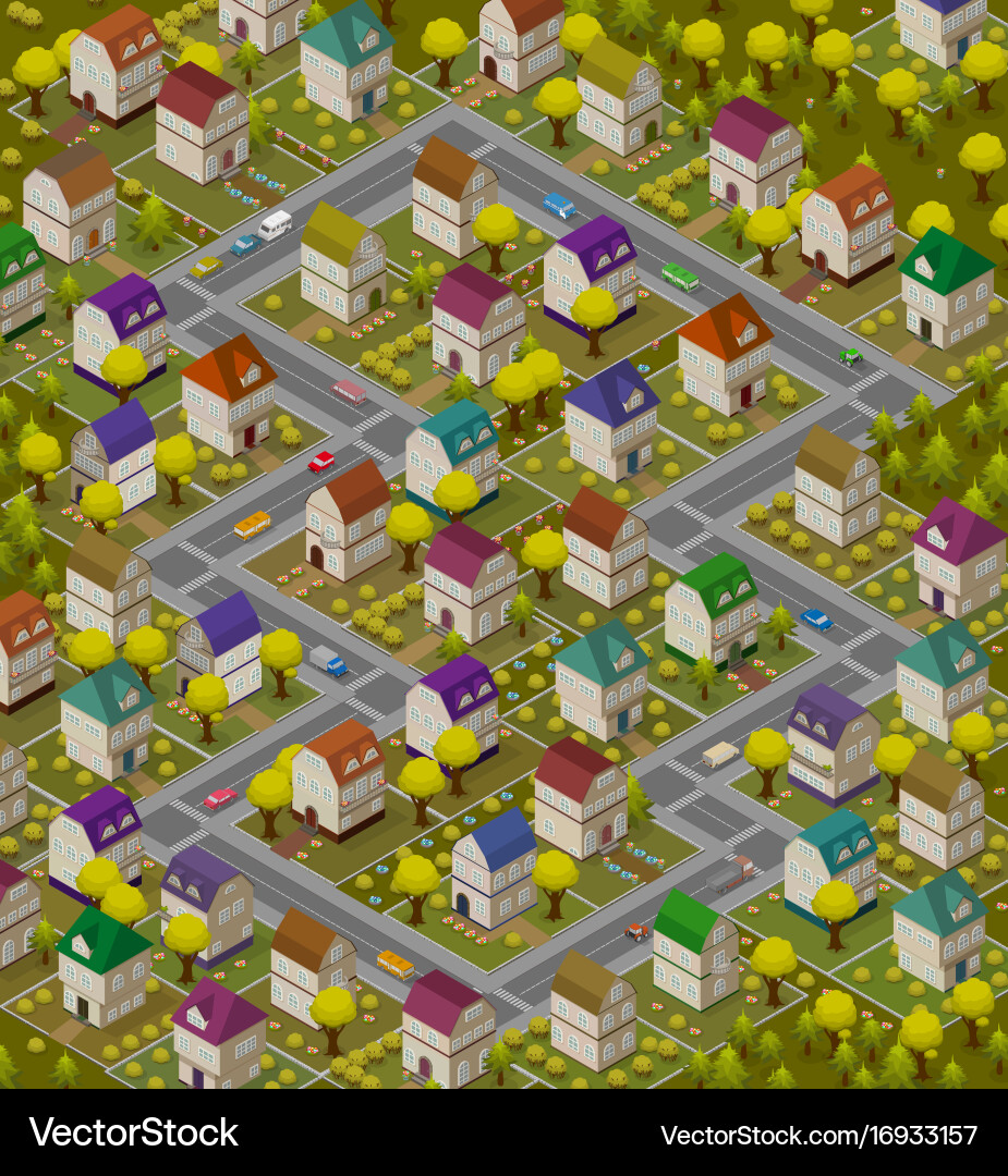 Children rug - isometric carpet for game Vector Image