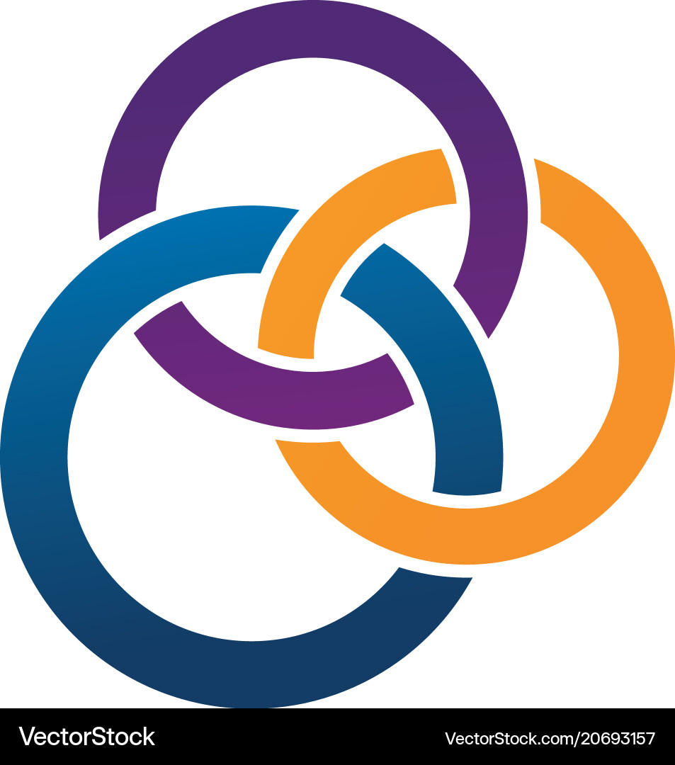 Circle link connection Royalty Free Vector Image