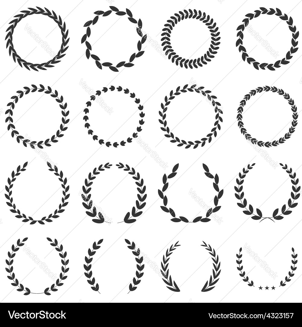 Laurel Wreath & Foliage Collection Royalty Free Vector