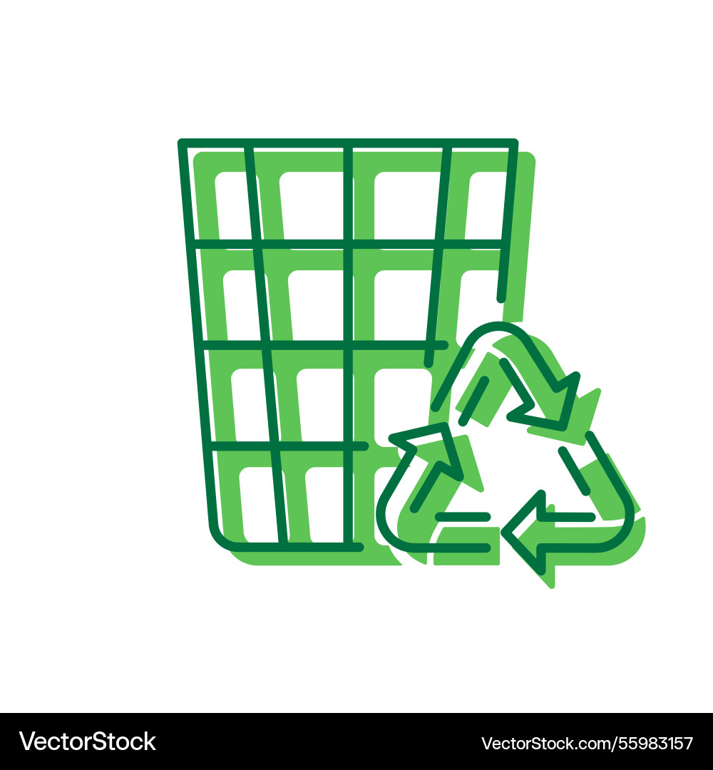 Recycling eco bin icon ecology dustbin Royalty Free Vector