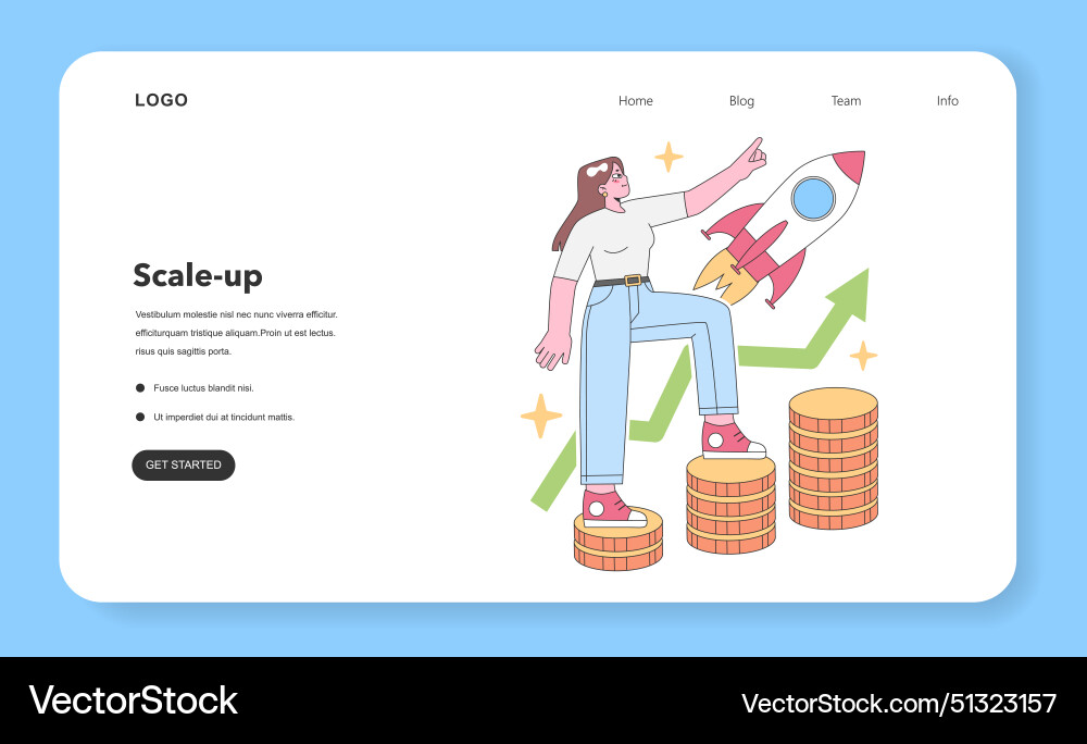 Scale-up concept flat Royalty Free Vector Image