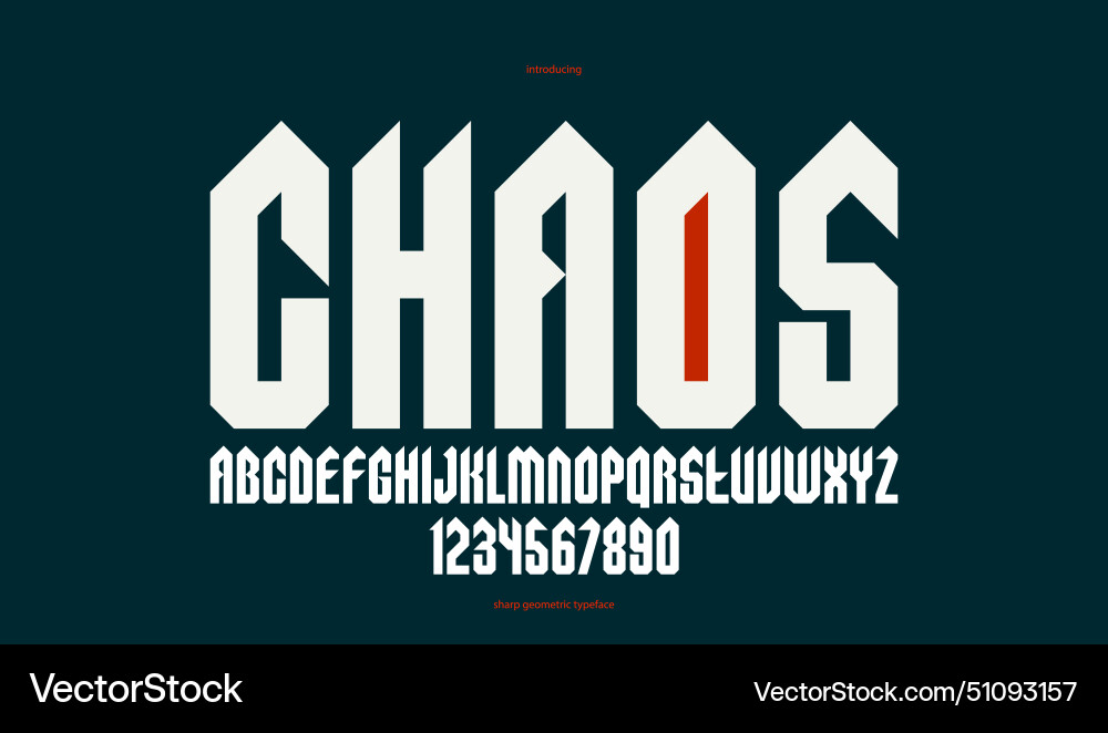 Sharp and bold gothic font for logo creation of Vector Image