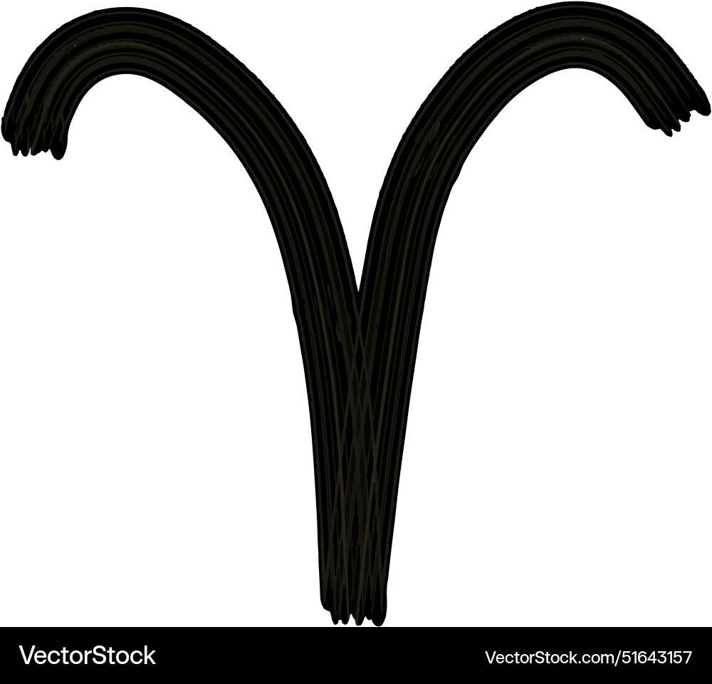 Zodiac sign aries icon simple Royalty Free Vector Image