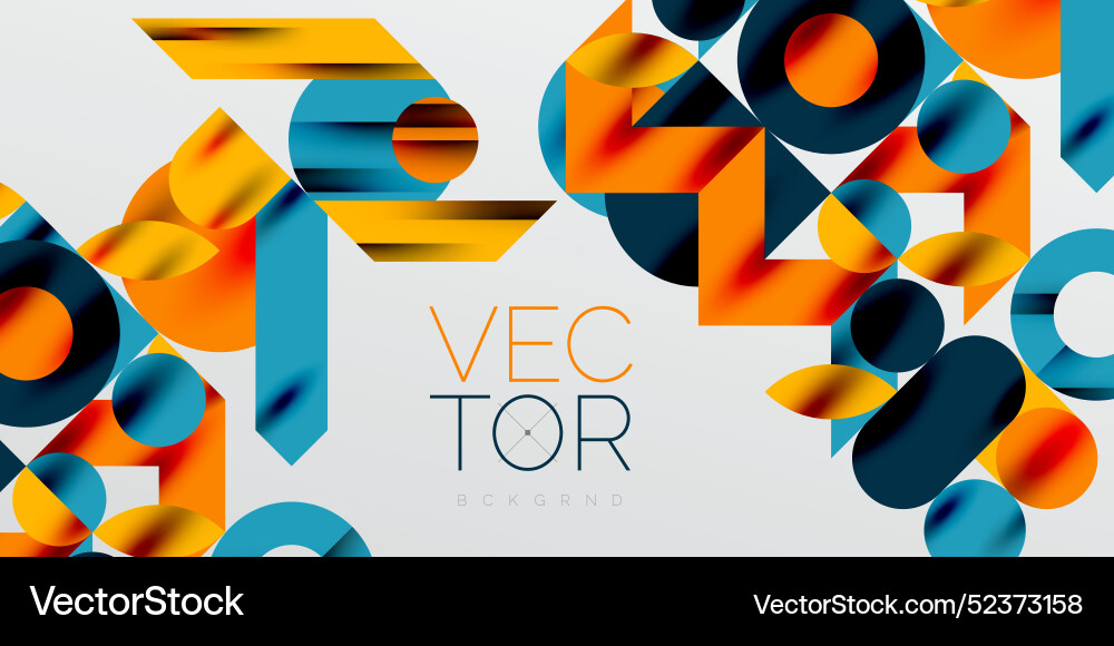 Colorful simple dynamic geometric forms circles Vector Image