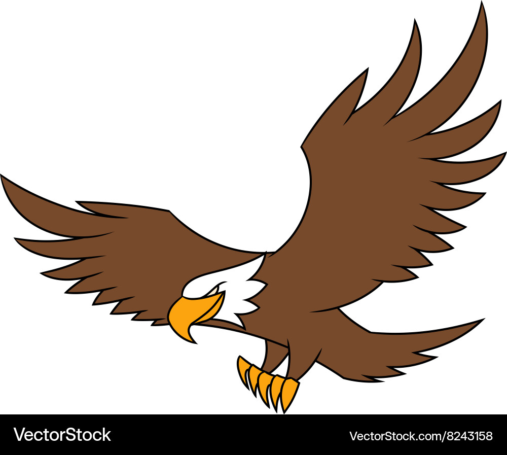 Flying eagle Royalty Free Vector Image - VectorStock