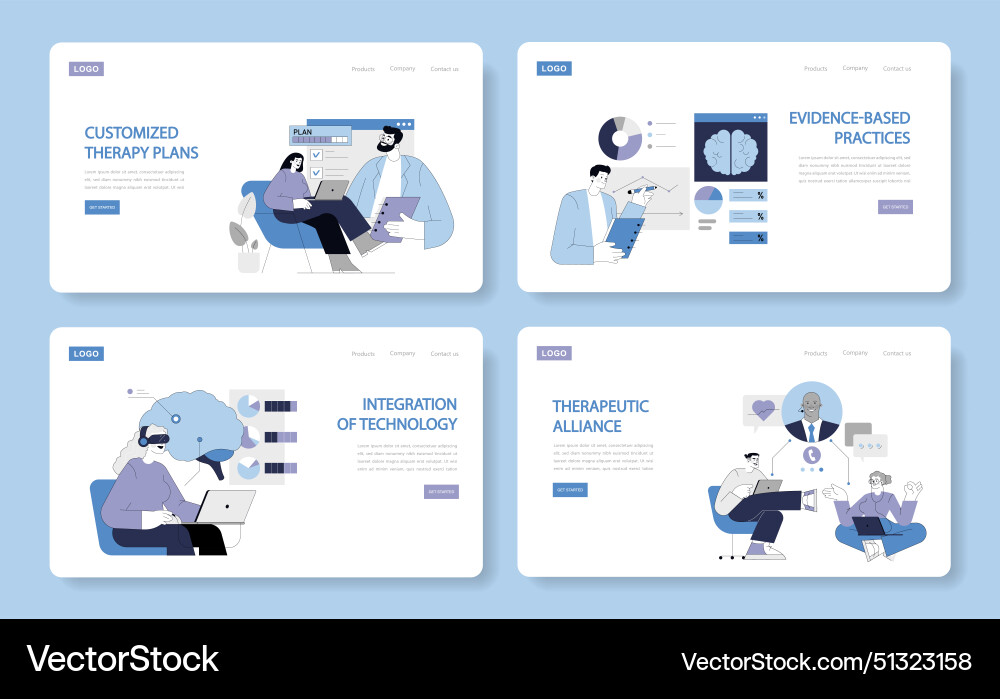 Integrative psychotherapy flat Royalty Free Vector Image
