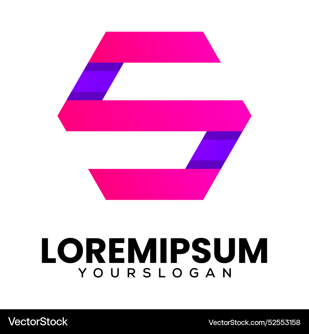 Letter s colorful logo design Royalty Free Vector Image