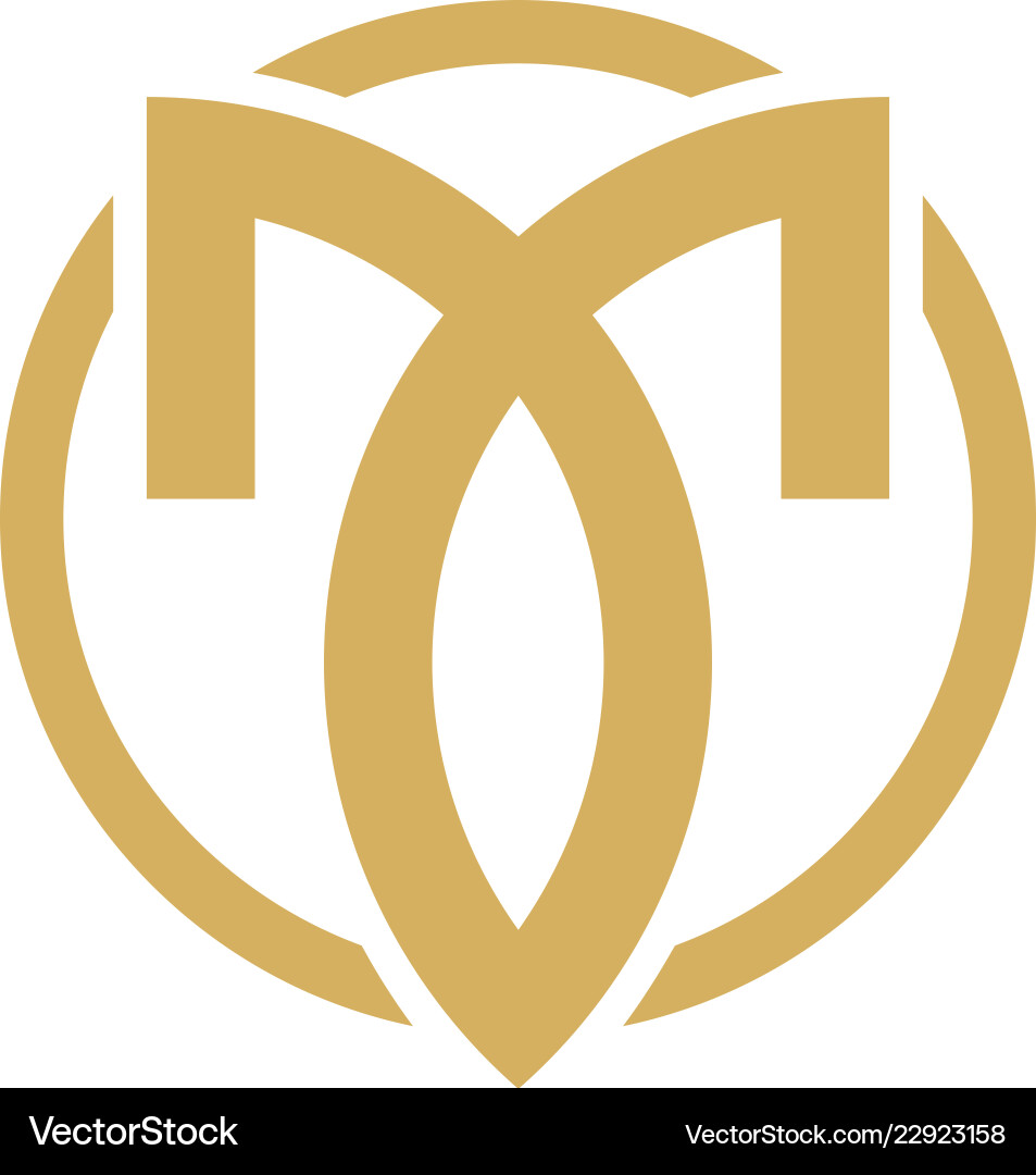 Monogram Initial Logo - Elegant & Modern Vector Image