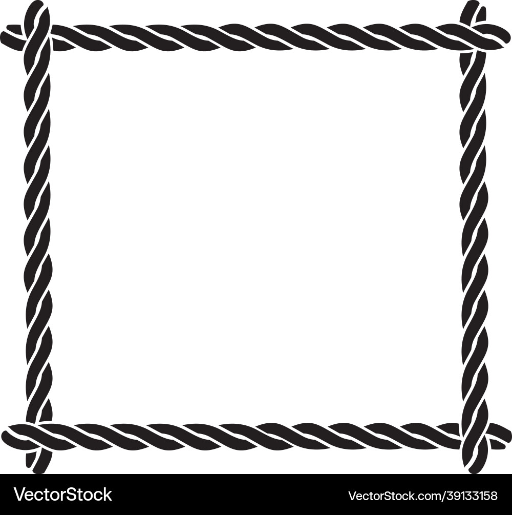 Rope frame Royalty Free Vector Image - VectorStock