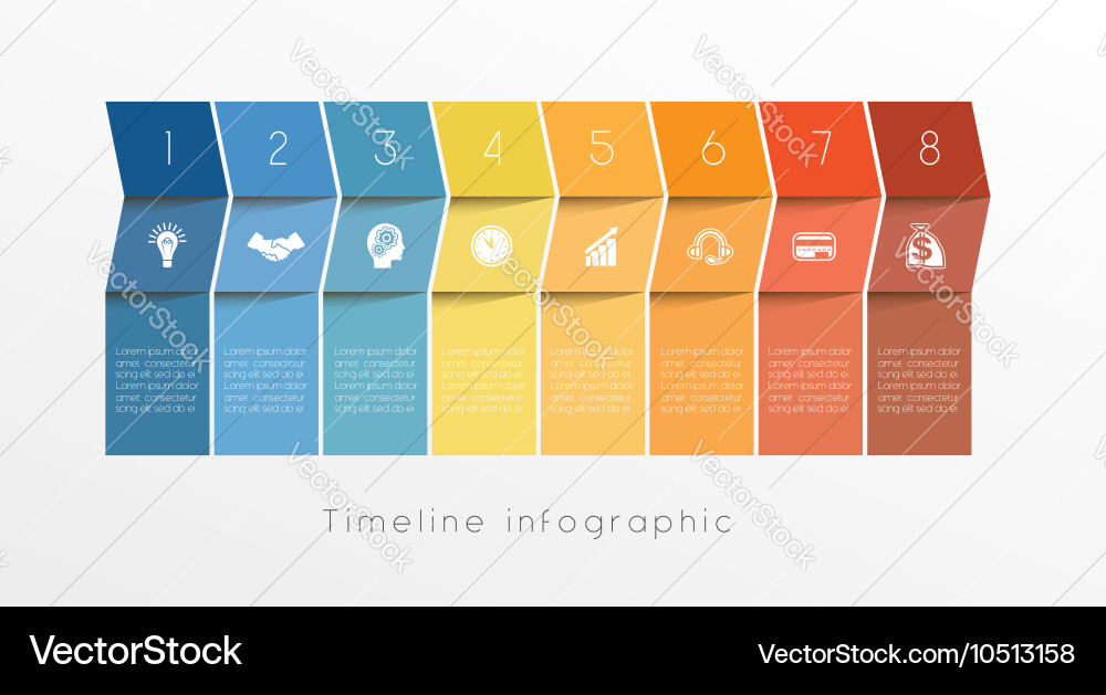 Timeline 8 Royalty Free Vector Image - VectorStock
