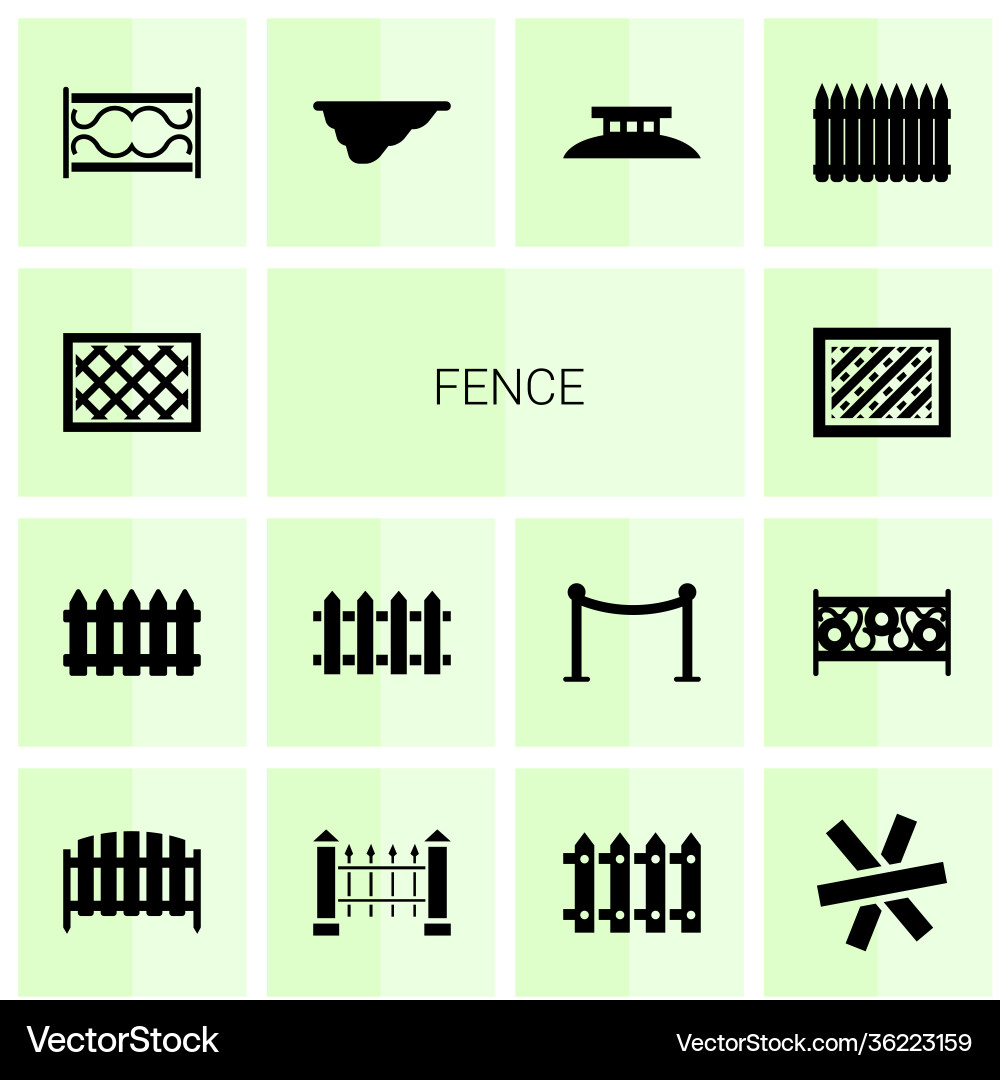 Fence Icons Lizenzfreies Vektorbild - VectorStock