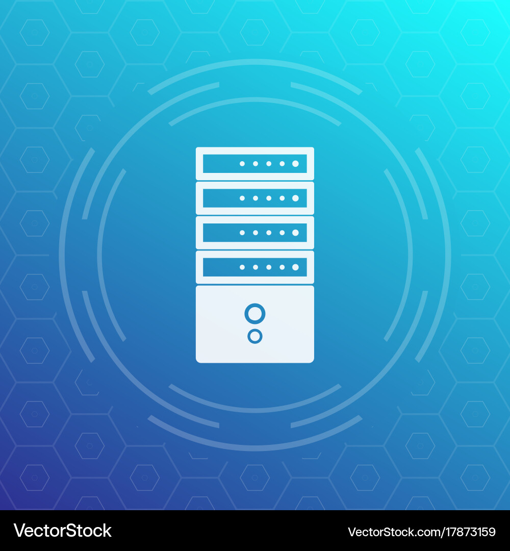 Server rack icon Royalty Free Vector Image - VectorStock