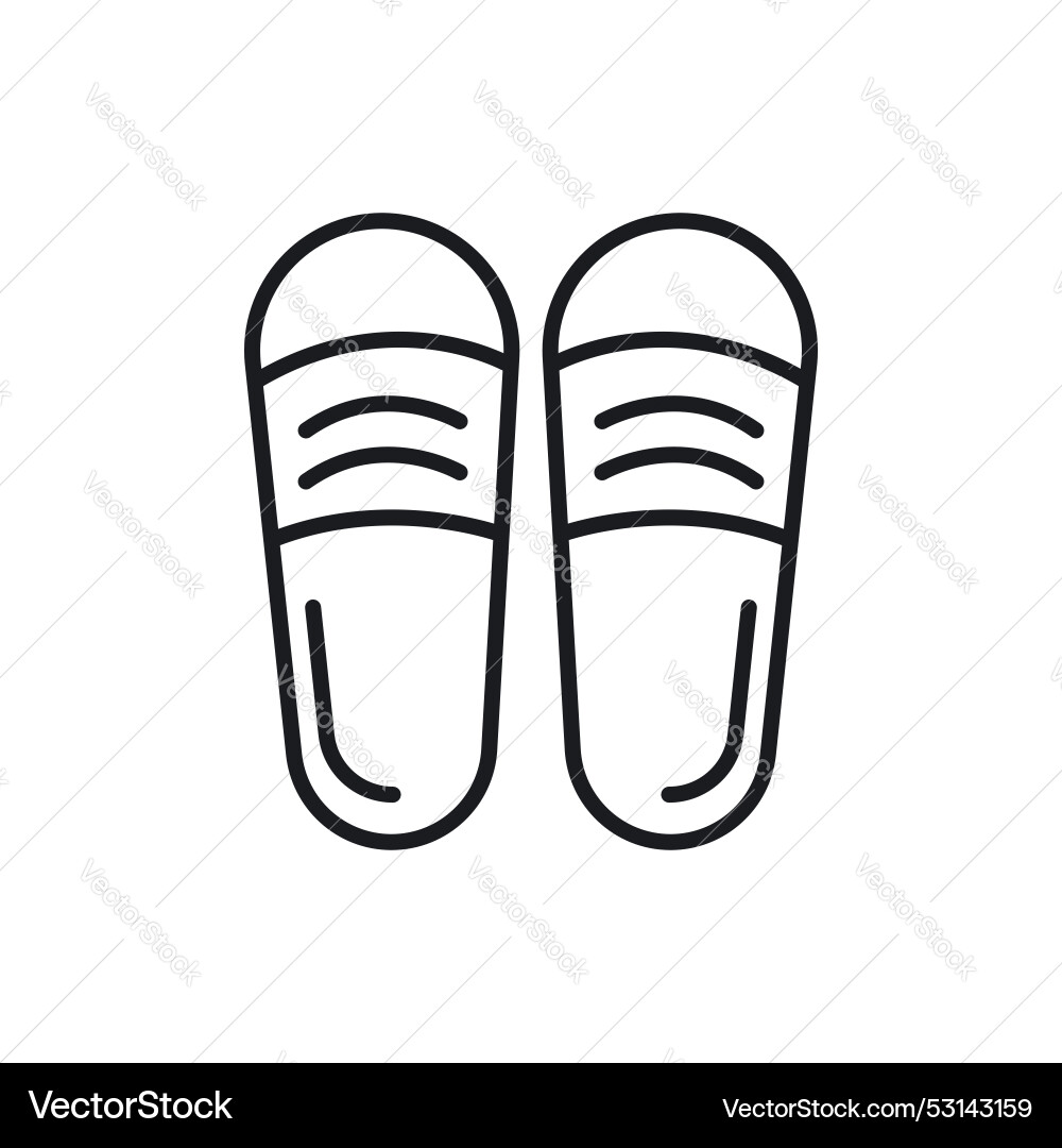 Slipper icon symbol on white background Royalty Free Vector