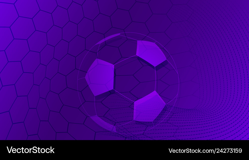 Soccer background in purple colors Royalty Free Vector Image
