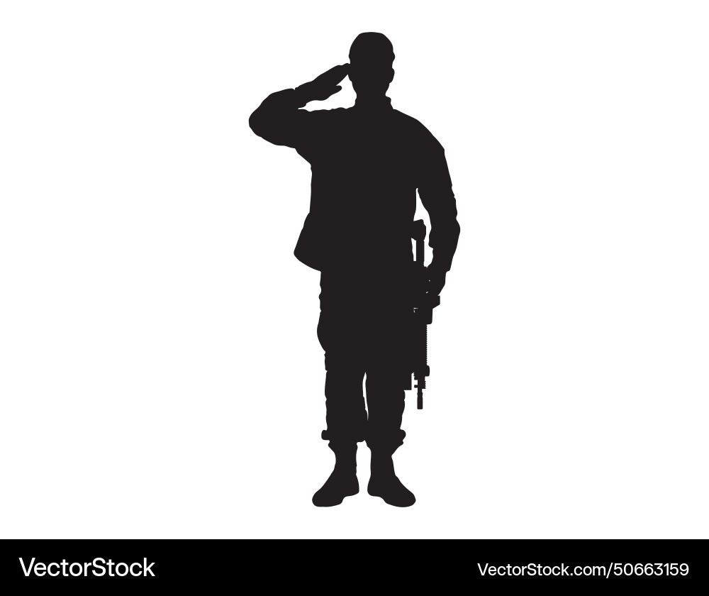 Soldier silhouette art Royalty Free Vector Image