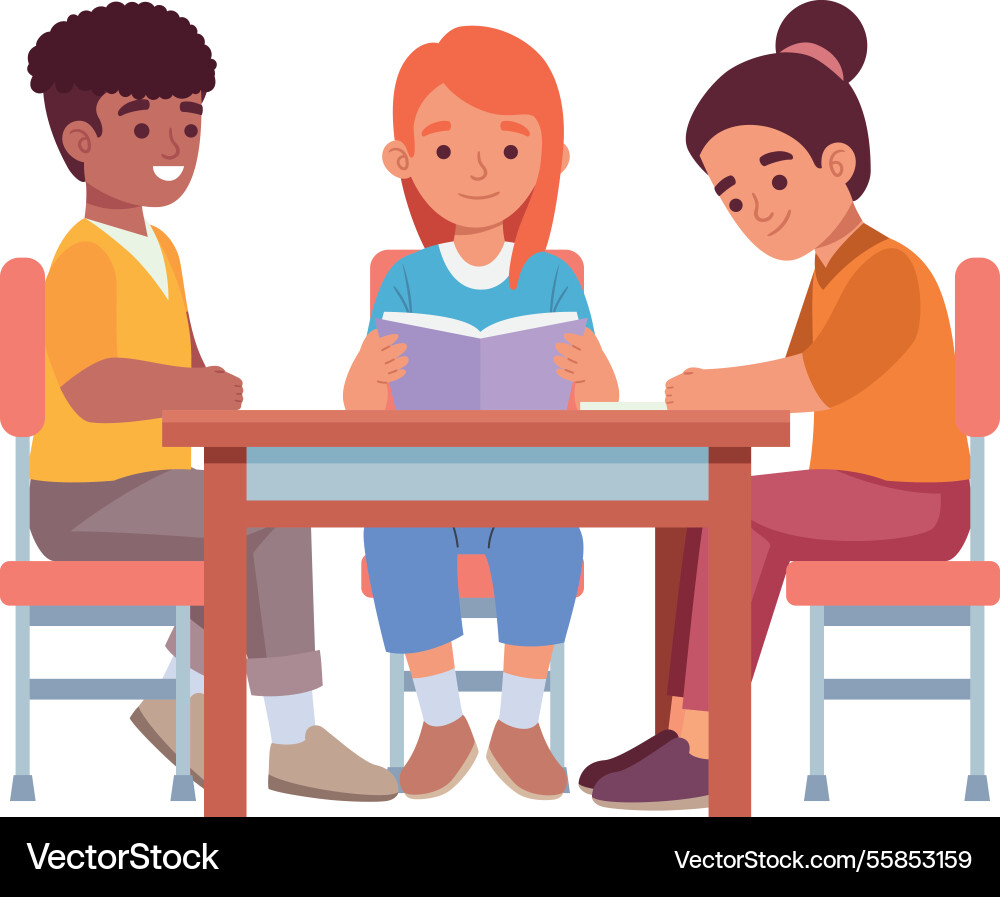 Students council teamwork Royalty Free Vector Image