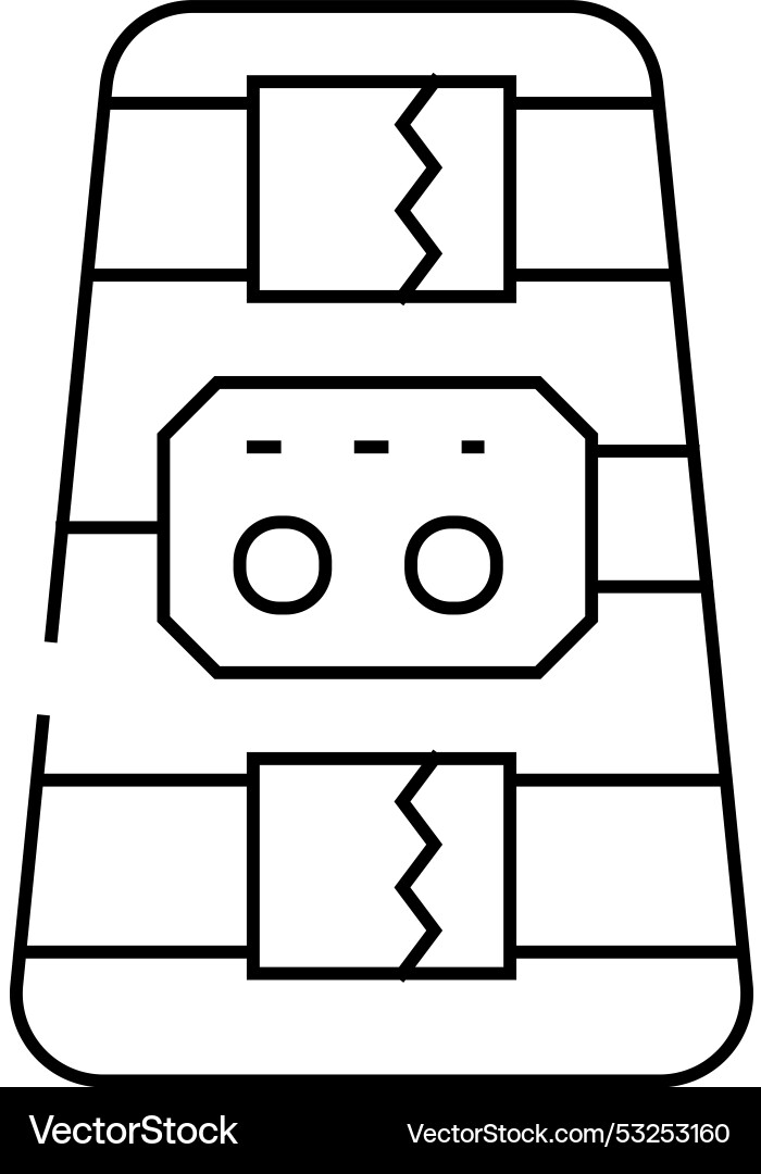 Ankle and calf stimulator line icon Royalty Free Vector