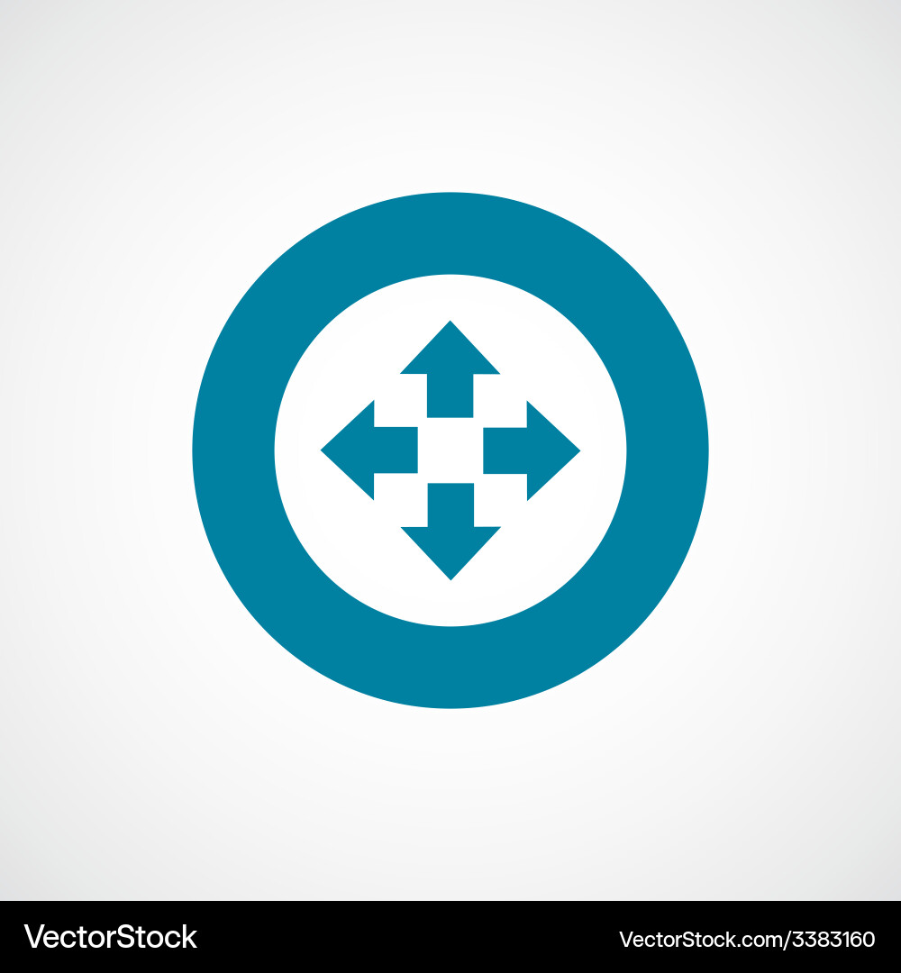 Bold Blue Circle Icon Royalty Free Vector Image