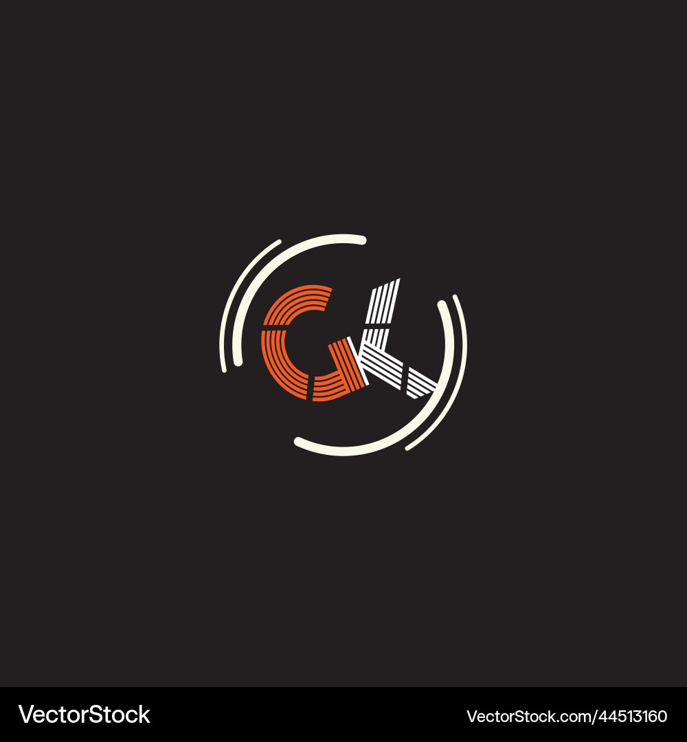 Gk text logo Royalty Free Vector Image - VectorStock