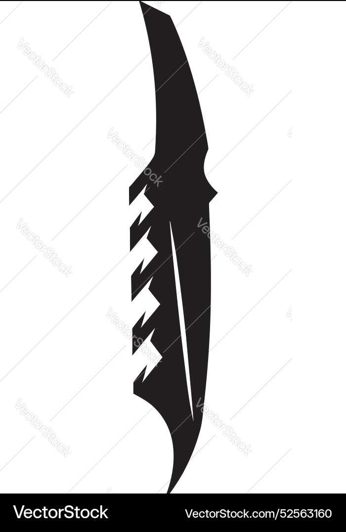 Gothic gladiator sophisticated black knife design Vector Image