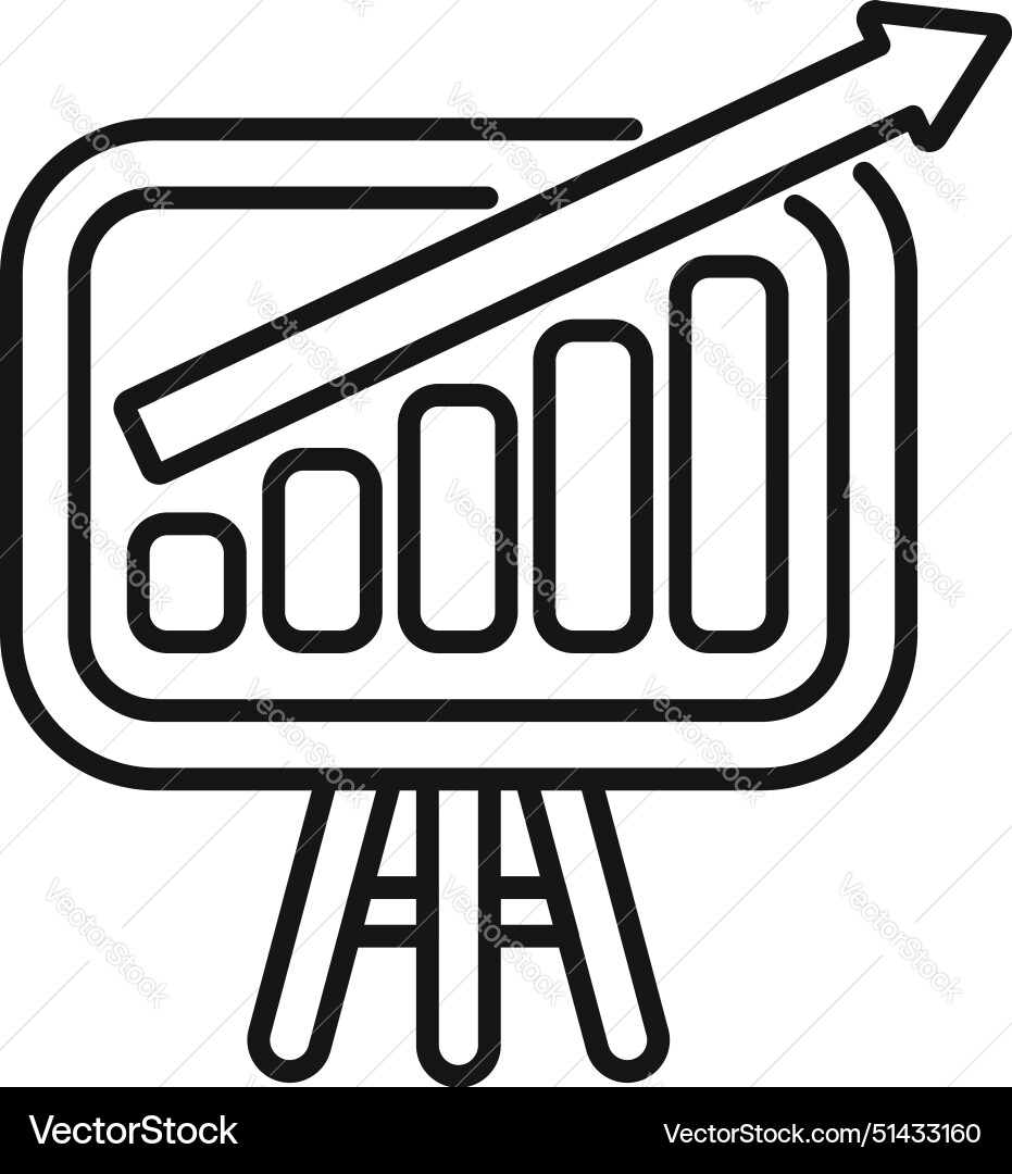 Growing business profit chart icon Royalty Free Vector Image