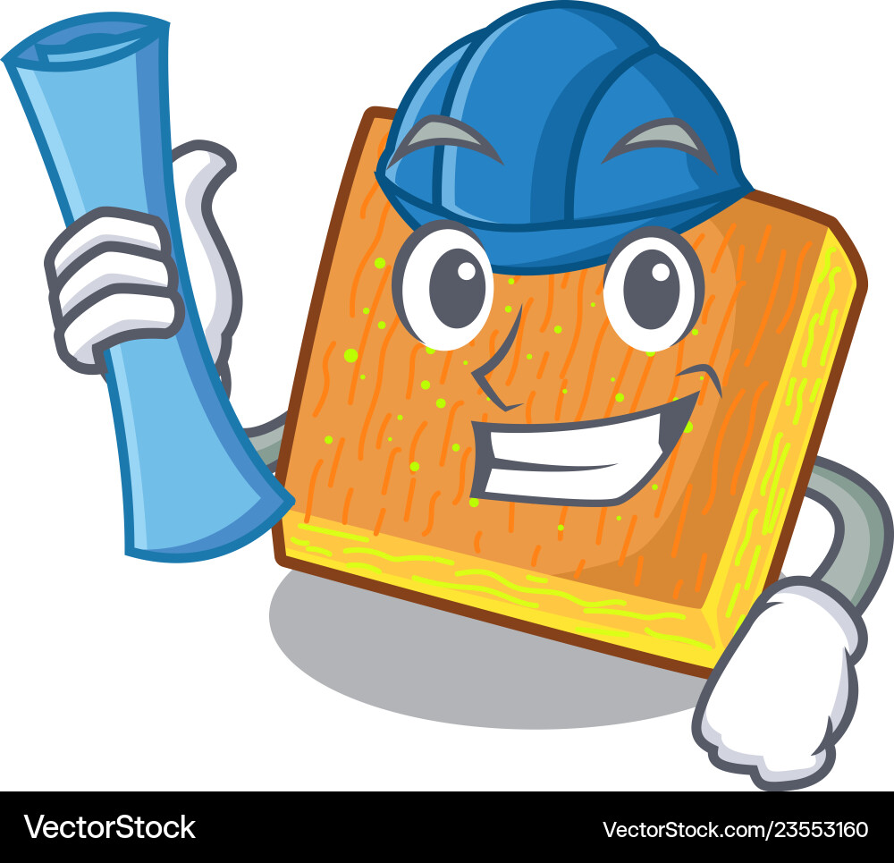 Kunafa Architect Cartoon Royalty Free Vector Image