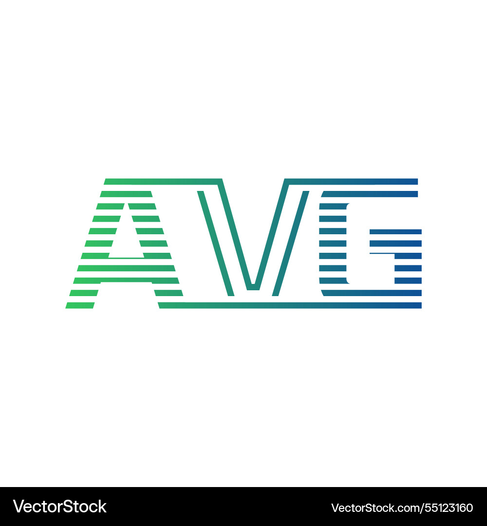 Modern avg logo design letter minimalist Vector Image