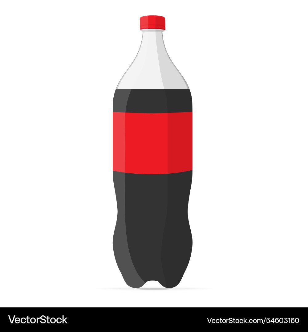 Plastic cola bottle isolated on white background Vector Image