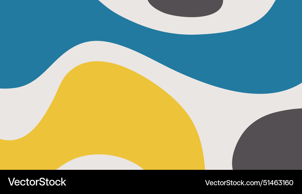 Retro abstract design with yellow blue and grey Vector Image